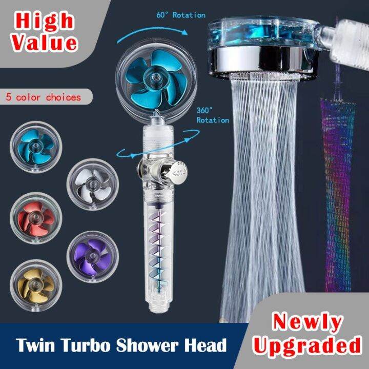 Turbocharged Shower Head 360 Rotate High Pressure Shower Head With ...