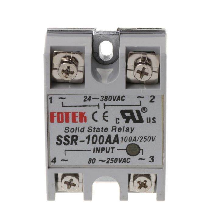 24V-380V SSR-100AA 100A AC-AC Solid State Relay Module Temperature ...