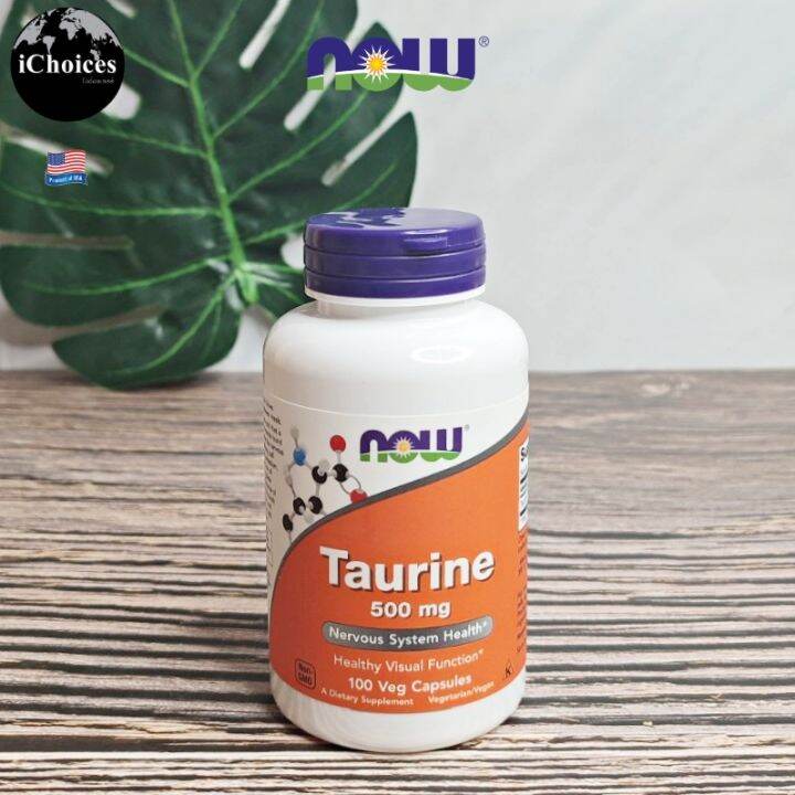 [NOW Foods] Taurine 500 mg 100 Veg Capsules ทอรีน | Lazada.co.th