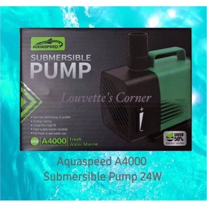 ♞Aquaspeed A4000 (24W) with Flow Regulation Submersible Pump Ceramic ...