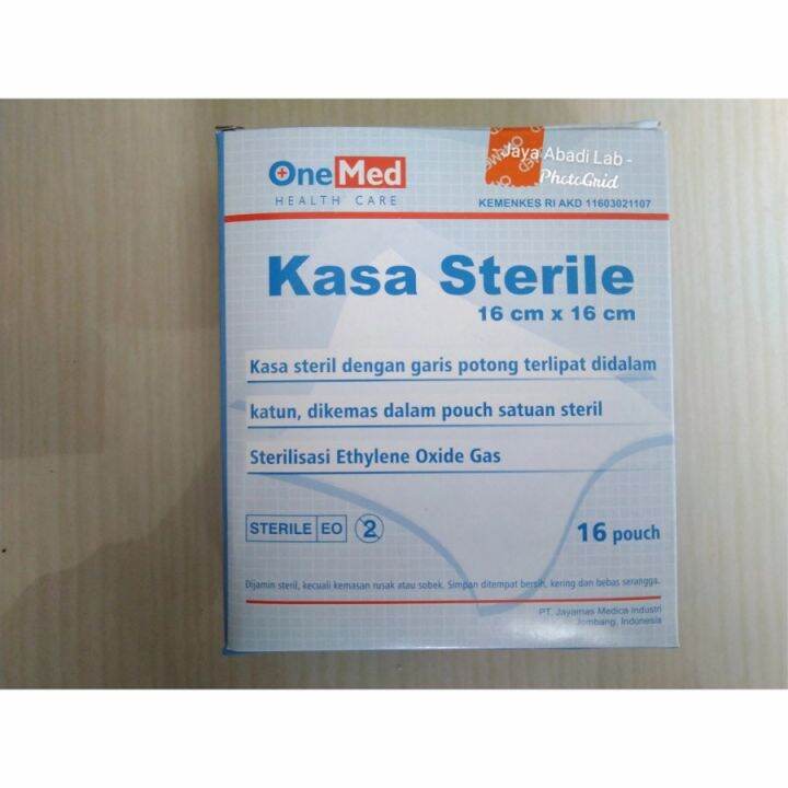 kasa sterile kassa steril 16x16 cm - 1box = 16pouch | Lazada Indonesia