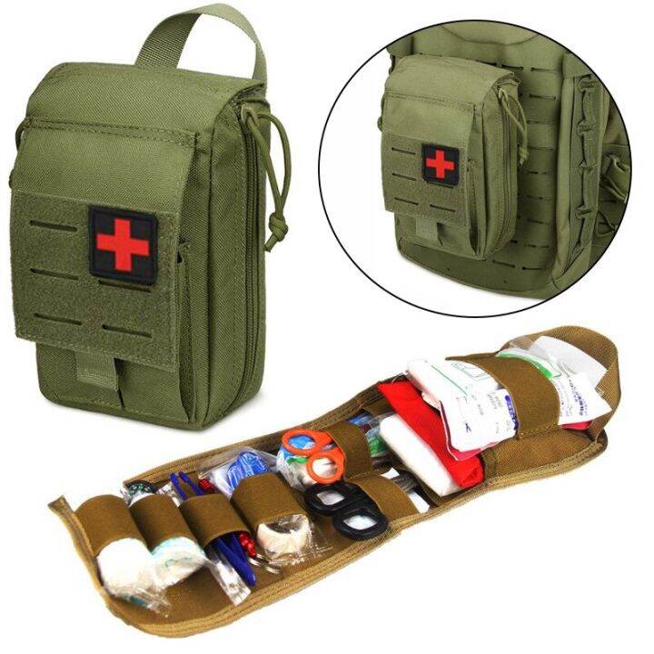 New Tactical First Aid Bag Quick Release Medical Pack Laser-Cut Design ...