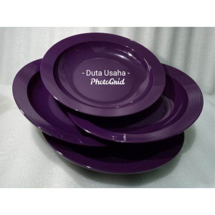 Piring Makan Tupperware Large Deep Plates Set (4pc) | Lazada Indonesia