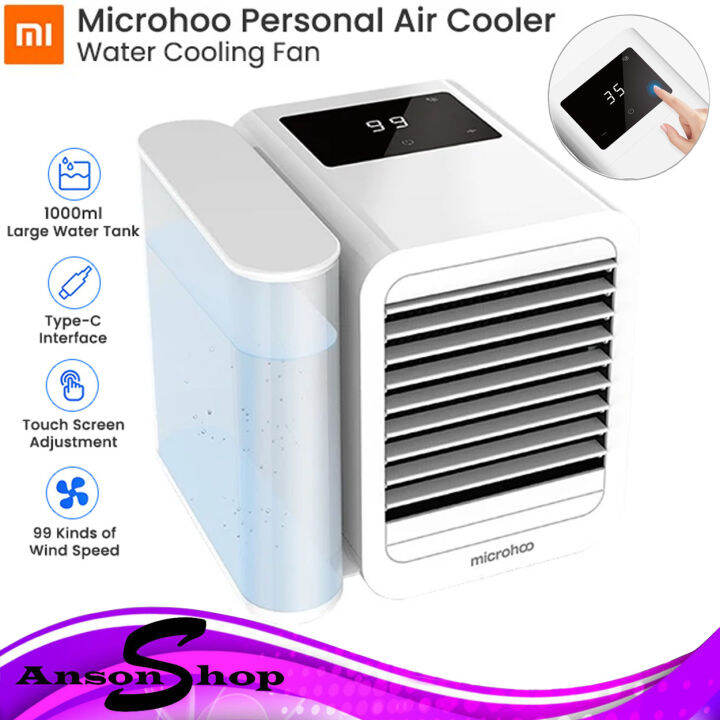 Microhoo Personal Air Cooler Water Cooling Humidifier Fan with Touch ...