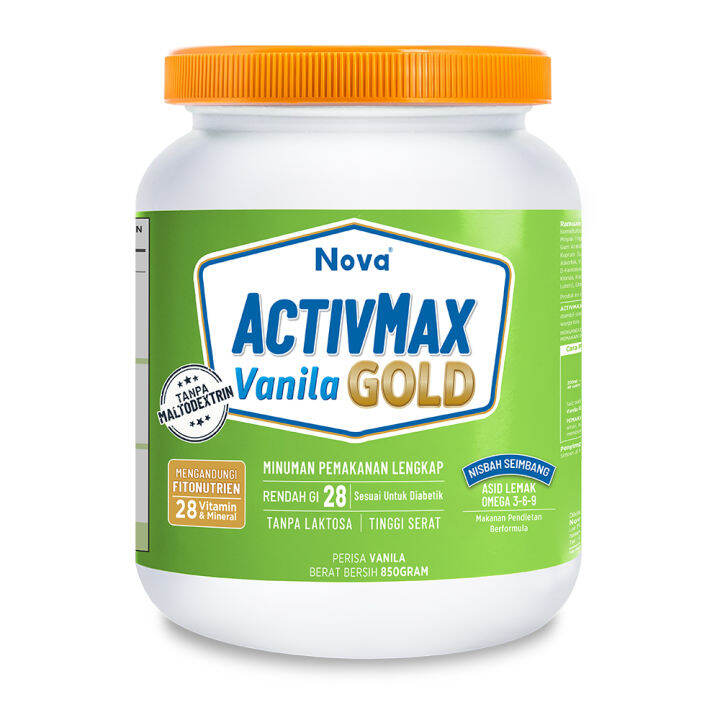 Nova Activmax Gold 850g ( Vanilla ) Low Glycemic Index 低升糖指数 营养代餐 EXP ...