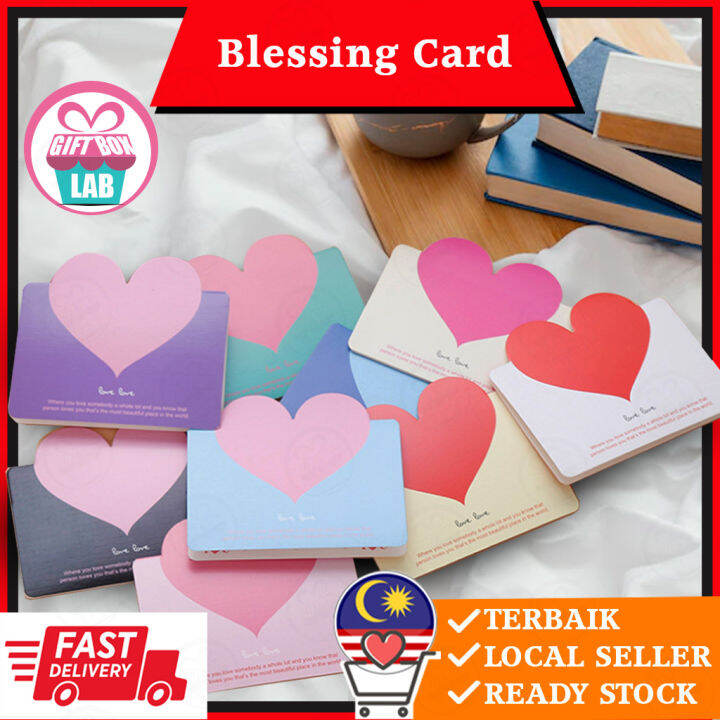 Ready Stock!!! 10pcs Love Wishing Card Kad Ucapan Wish Card Kad Love ...