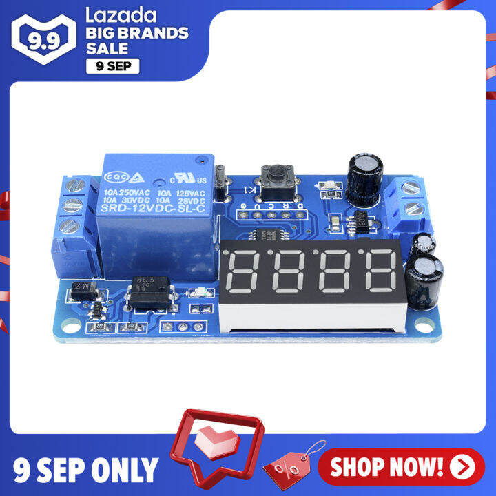 [Diyiot]Original Digital 12V LED Display Automation Timer Delay Control Switch Relay Board ...