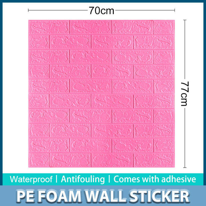 3D Wallpaper Wall Stickers foam White Brick Decor Waterproof Fast ...