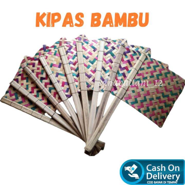 Kipas bambu anyam, kipas sate jumbo ukuran 20x20 | Lazada Indonesia