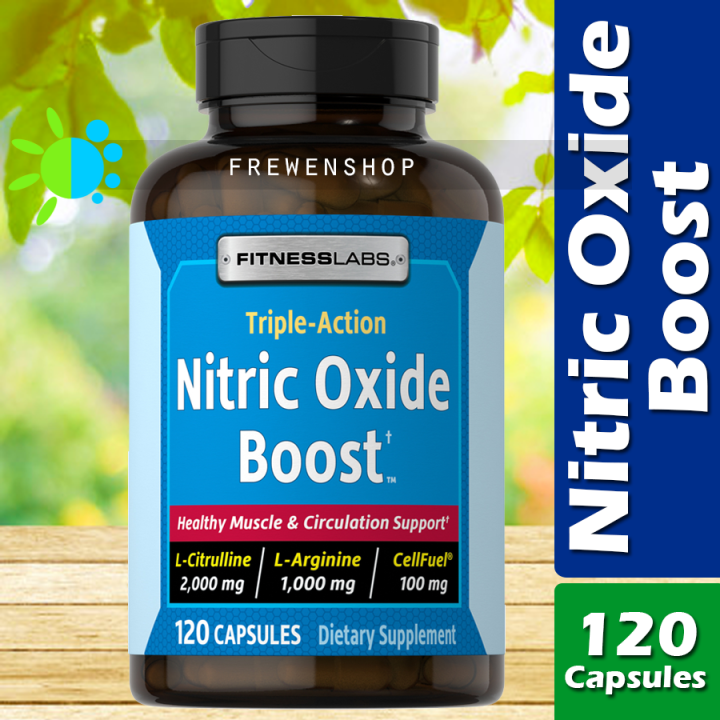 NITRIC OXIDE BOOST Triple Action 120 Capsules L Citrulline / L Arginine ...
