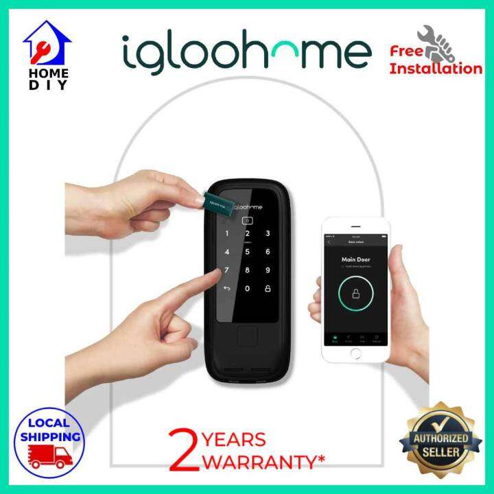 igloohome RM2 Rim Lock Metal Gate Smart Digital Lock - Keypad / Bluetooth / RFID / Mechanical ...