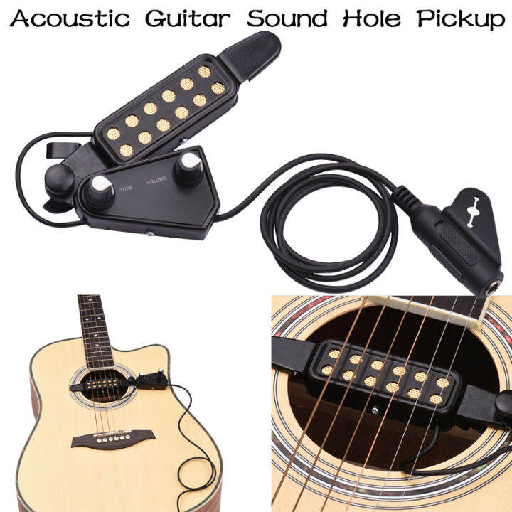 Acoustic Guitar Sound Hole Pickup Magnetic Passive Pick-up System with ...