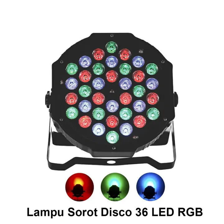 Lampu Sorot Disco 36 LED RGB Mini Flat Stage Par Light LED MINI PAR 36 ...