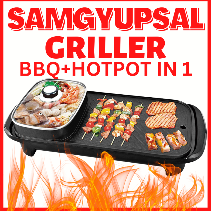 (BEST GRILLER PORTABLE) BUY NOW!!! 2in1 Korean Samgyupsal Grilled BBQ ...