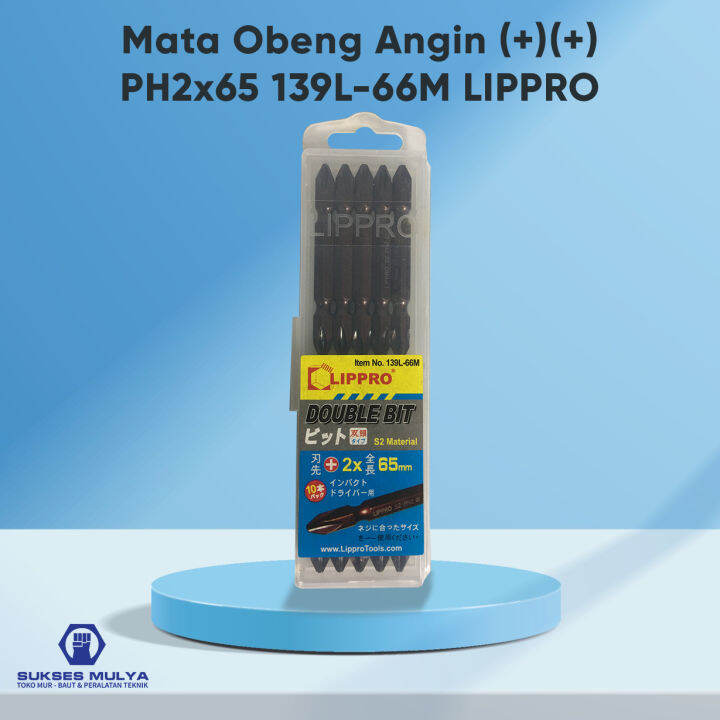 LIPPRO Mata Obeng Angin PH2 x 65 Mata Bor Gypsum Screwdriver Plus ...