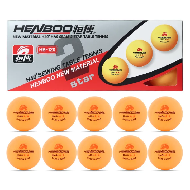 Hengbo H40+ new material table tennis ball with white yellow, one star ...