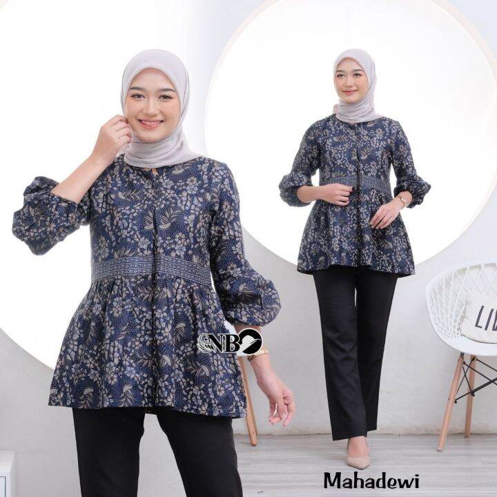 NEW ARRIVAL 2023 atasan batik lengan balon/ Atasan batik modern /Atasan ...