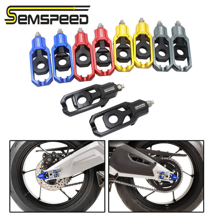 SEMSPEED Motorcycle Rear Chain Regulator Adjuster Tensioner Mount For ...