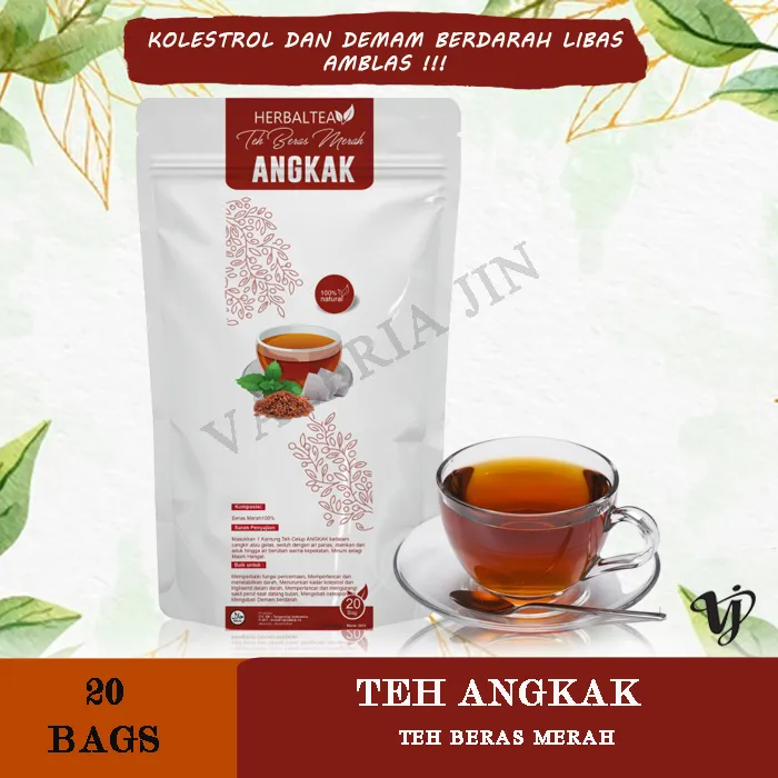 PROMO TEH ANGKAK BERAS MERAH TEH CELUP ANGKAK ISI 20 BAG OBAT DEMAM ...