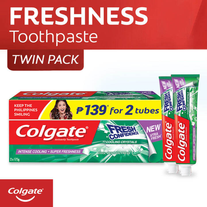 Colgate Fresh Confidence Spicy Fresh Toothpaste 175g Twin Pack | Lazada PH