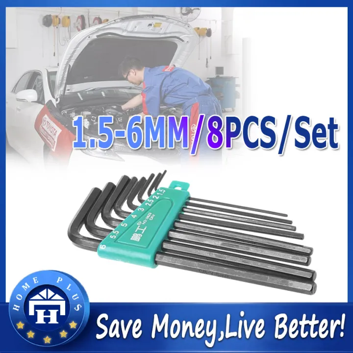 8PCS/Set L Type Double-End Screwdriver Hex Wrench Set Allen Key Hexagon ...