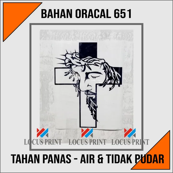 Cutting Sticker Stiker Jesus Yesus Salib Kristen Nasrani Katholik Bahan ...