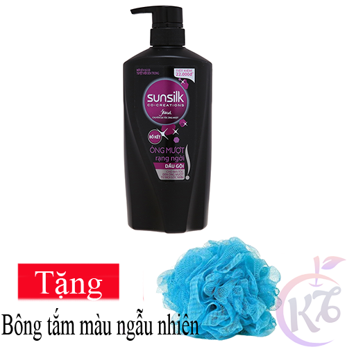 Dầu gội Sunsilk bồ kết óng mượt rạng ngời chai 650g dạng vòi Tặng 1 bông tắm màu ngẫu nhiên ...