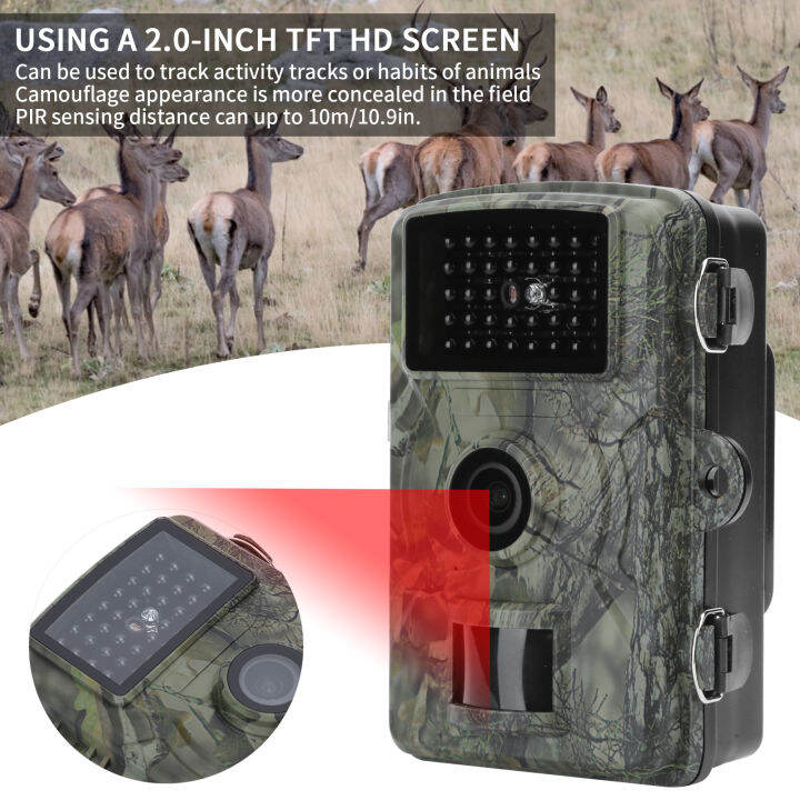 12MP Hunting Camera Trail Tracking Thermal Imager 1080P IP66 Night View ...