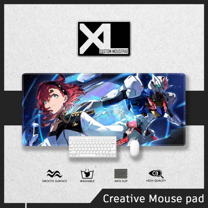 X-L | Mousepad | Mobile Suit Gundam ：the Witch from Mercury | Large | Extended | Stitched Edge ...