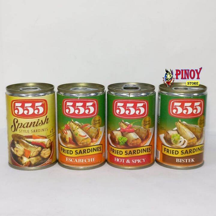 555 TUNA FRIED SARDINES AND SPANISH SARDINES 155G | Lazada