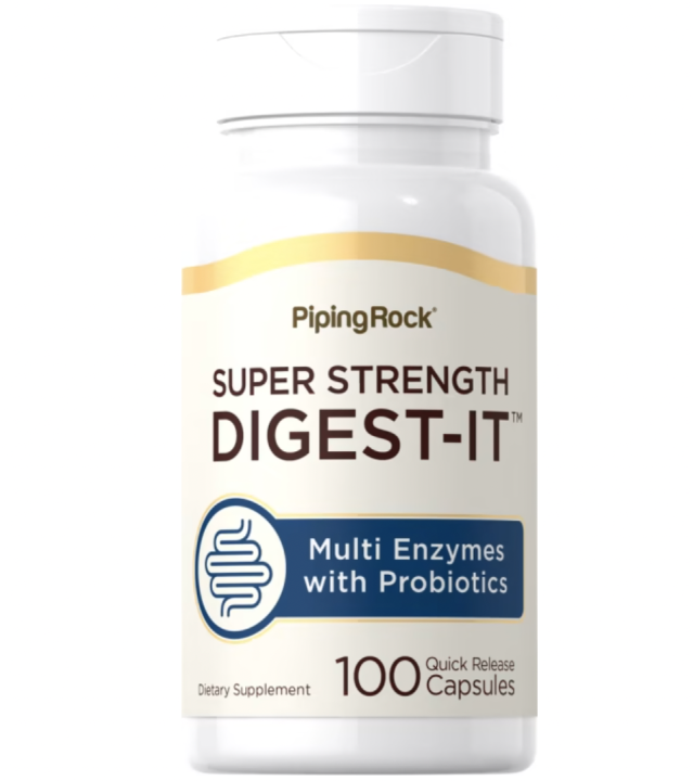 Piping Rock Digest-IT Multi Enzymes Super Strength with Probiotics, 100 ...