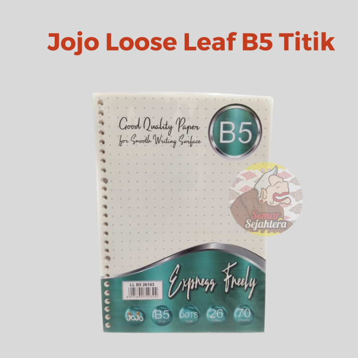 [PAK] JOJO LOOSE LEAF B5 70 TITIK / ISI BINDER / KERTAS BINDER* | Lazada Indonesia