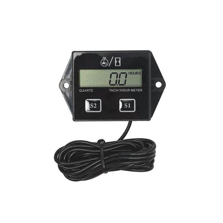Tachometer เครื่องยนต์ Tach Hour Meter Gauge RPM Counter สำหรับรถ ...