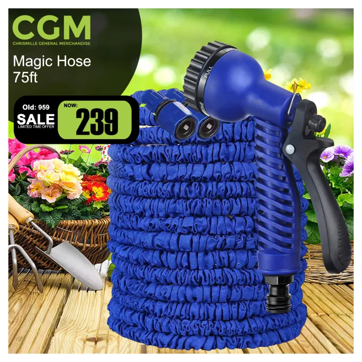 Magic Hose 22.5m/75ft - Expandable Flexible Garden Hose with with 7 ...