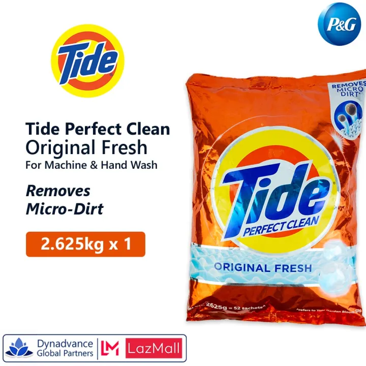 Tide Perfect Clean Original Fresh [2.625kg] for Machine and Hand Wash Removes Micro Dirt Big ...