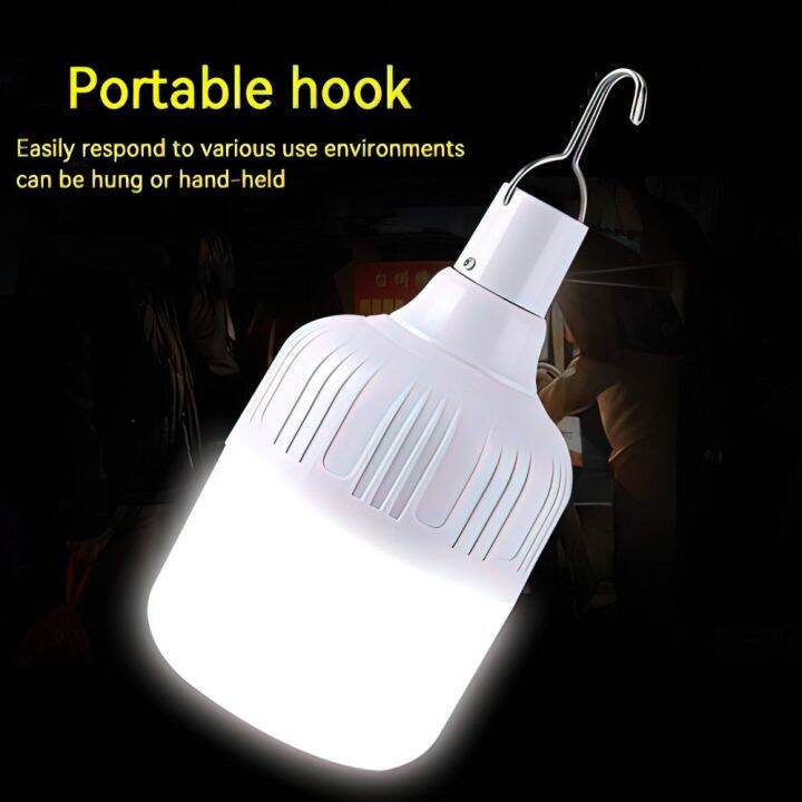 SPORTSNICE Portable 150W/200W Hook Hanging Bulb Garden Patio Porch USB ...