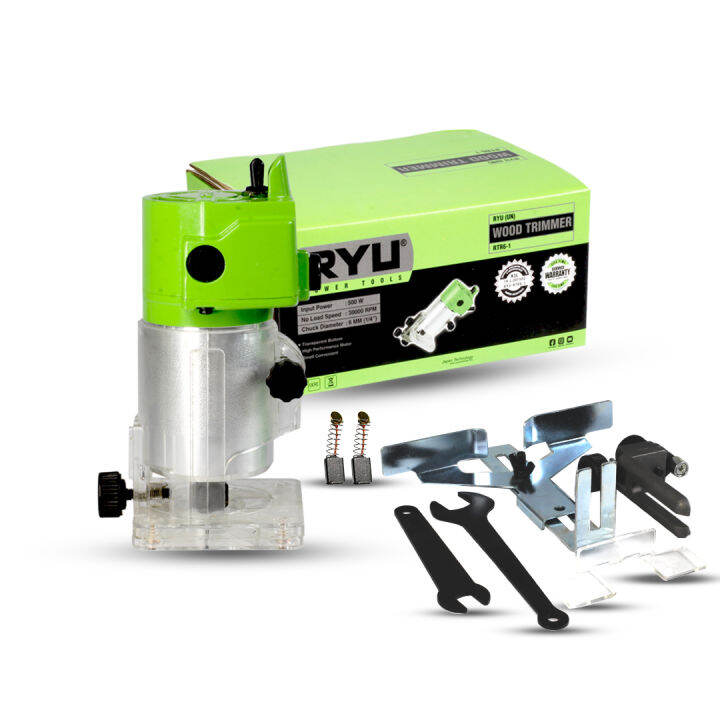 GARANSI RESMI RYU RTR6-1 MESIN PROFIL KAYU 6 MM ROUTER WOOD TRIMMER RTR ...
