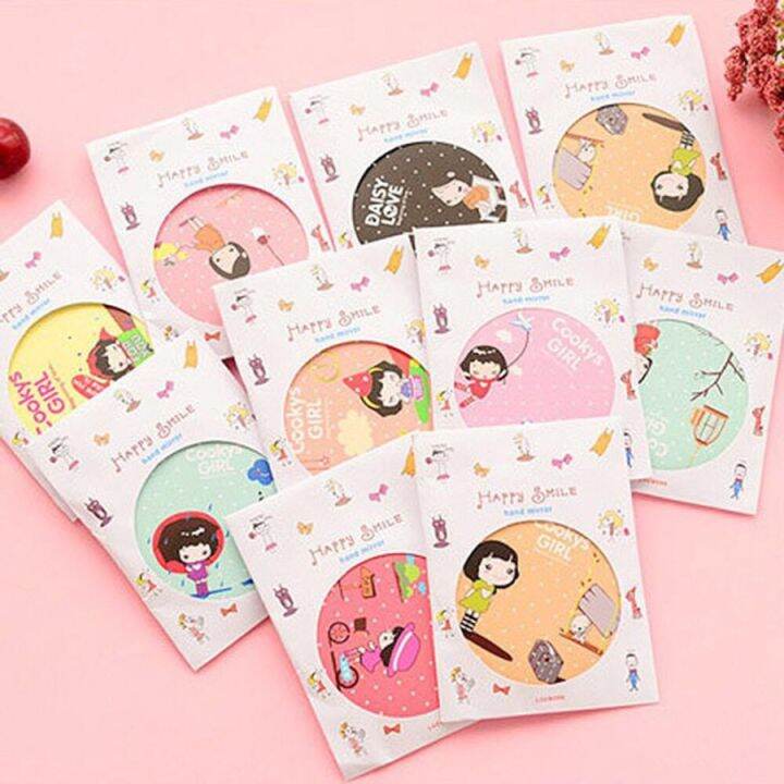 CERMIN MINI MAKE UP KACA RIAS /KACA BULAT KECIL KARAKTER LUCU /KACA ...