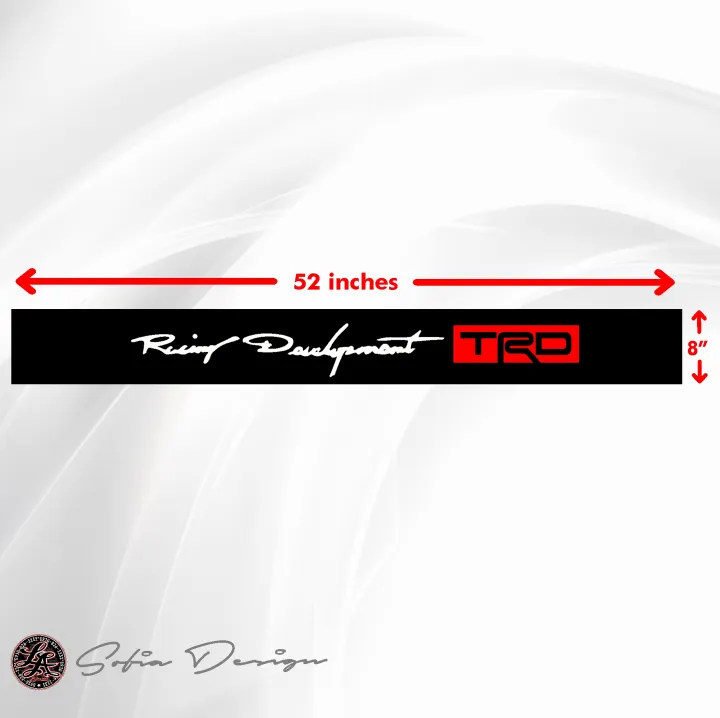 TOYOTA WINDSHIELD BANNER STICKER TRD RACING DEVELOPMENT BANNER STICKER ...