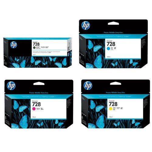 HP 728 300-ml Matte Black / 130-ml Cyan / Magenta / Yellow DesignJet Ink Cartridge Original | Lazada