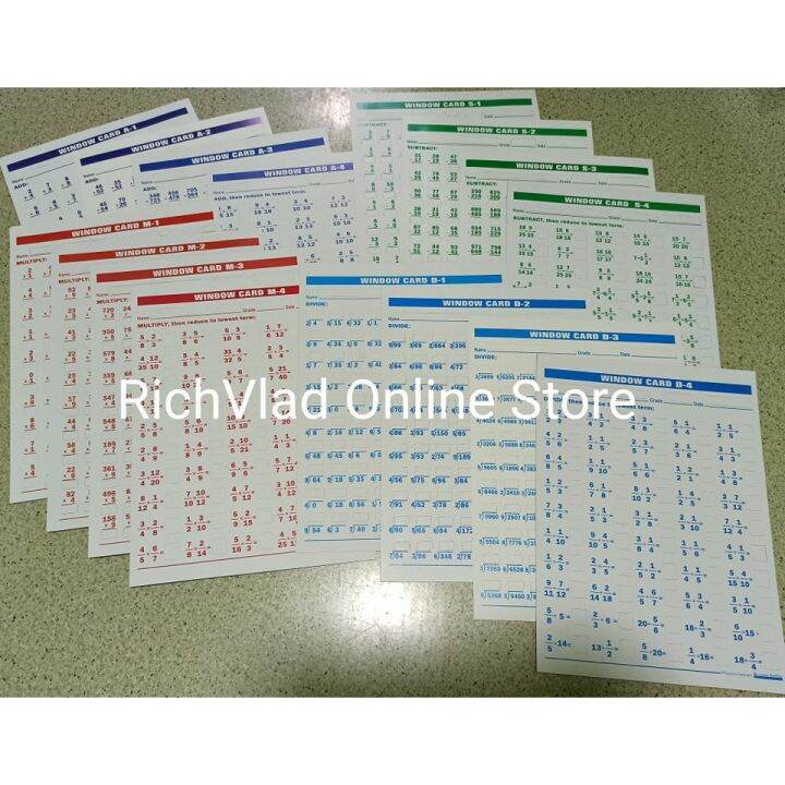 Math Window Card Complete Series 1-4 (16pcs. SET) | Lazada PH
