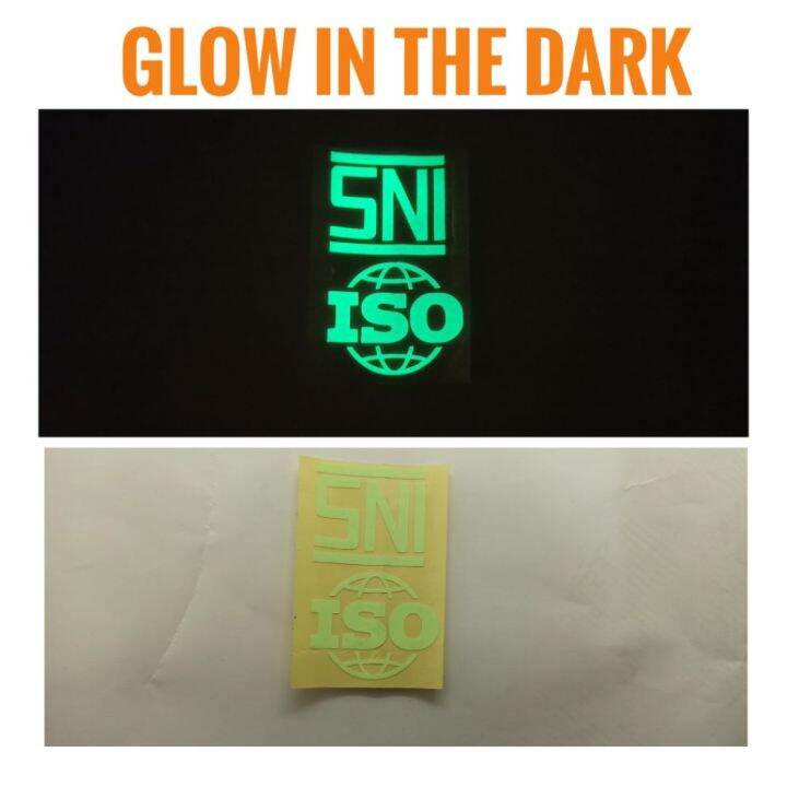 Sticker SNI dan ISO Menyala Dalam Gelap Glow in The Dark GID Cutting ...