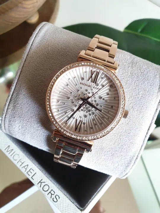 Guaranteed Original Michael Kors MK3972 Sofie Quartz Gold Strap Rose ...