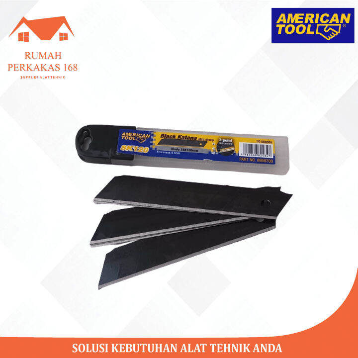 Isi Mata Cutter American Tool Black Katana 10 Pcs ORIGINAL | Lazada ...