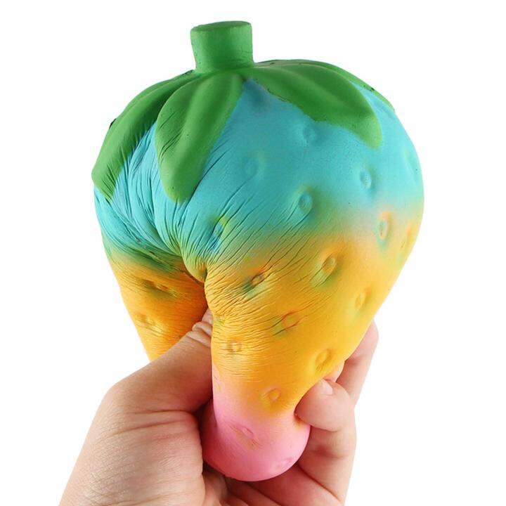 Cute Kawaii Soft Squishy Rainbow Strawberry Toy Slow Rising for ...