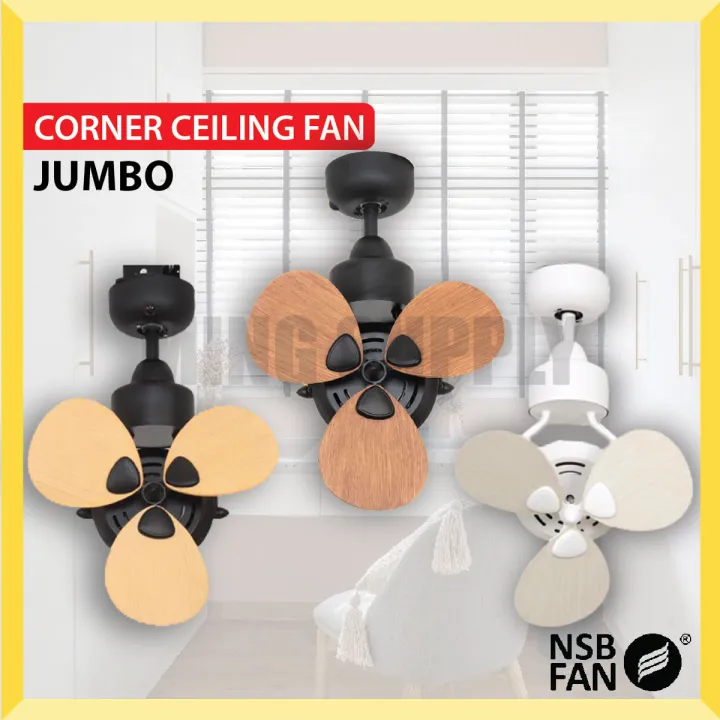 15" NSB Jumbo Fan Ceiling Corner Kipas Siling Mini ABS 3 Blade 4 Speed ...