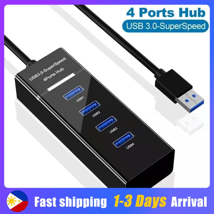 USB 2.0 3.0 Hub Splitter 4 Ports Multi Splitter Expander USB Adapter for PC Mac Laptop Notebook ...