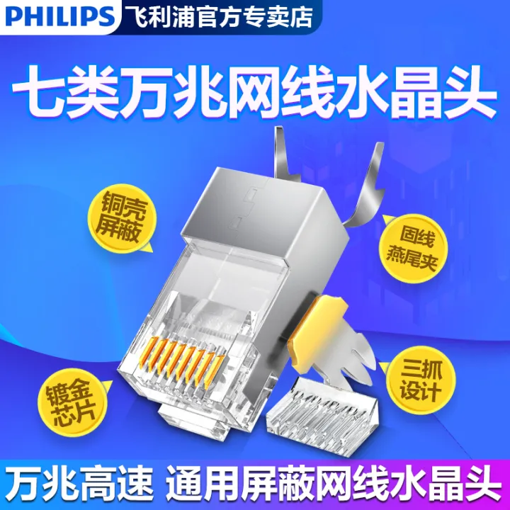 Philips Super Class 5, Class 6, Class 7 shielded network cable crystal ...