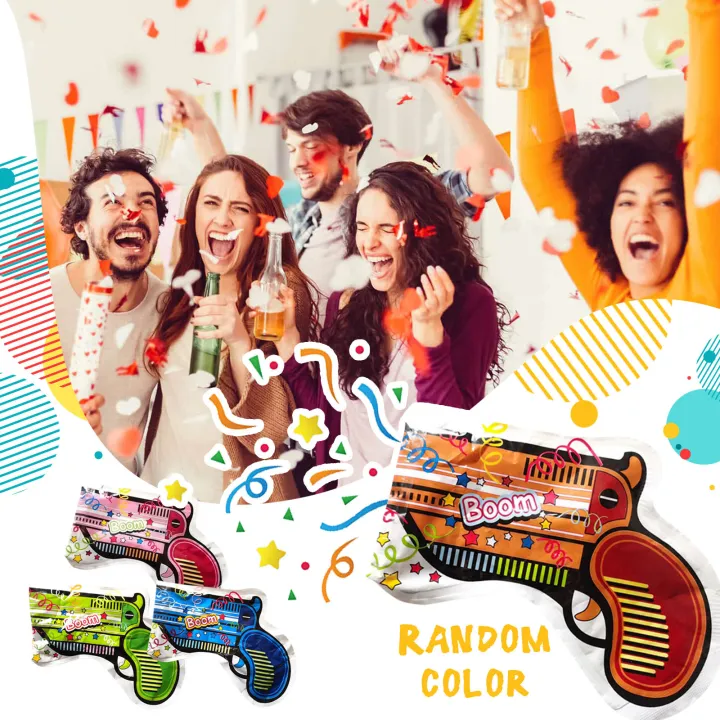 Streamers & Confetti Fireworks Launcher Inflatable Novelty Toy Gun New ...