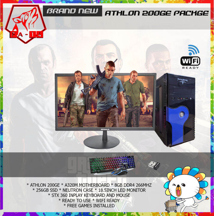 Gaming Package Athlon 200 Ge wtih 19inch Monitor Ready To Use | with ...